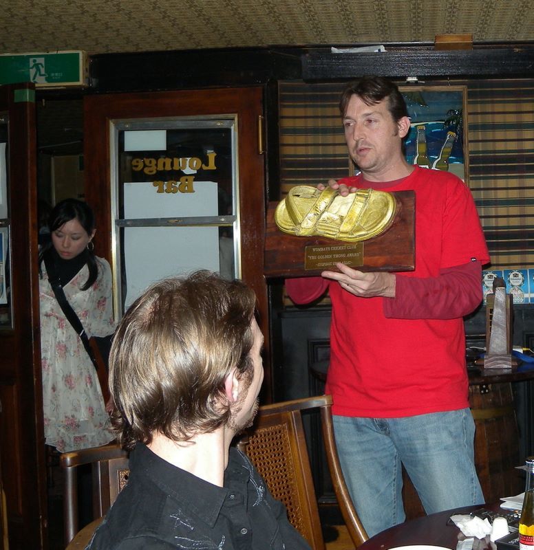 Golden Thong Award – Tokyo Wombats Cricket Club